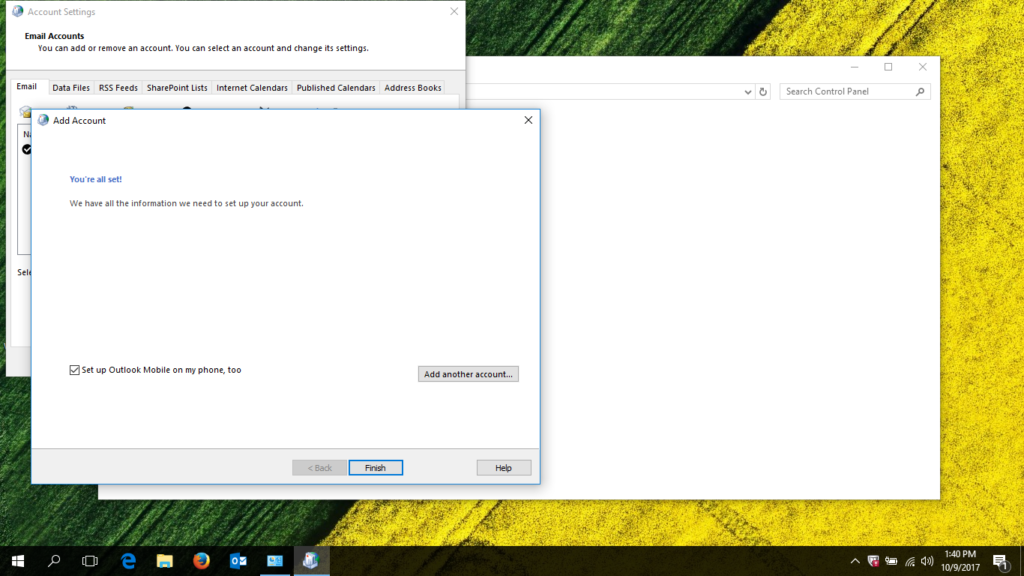 Kolab Now KB: Outlook ActiveSync Configuration – 10 – Finish