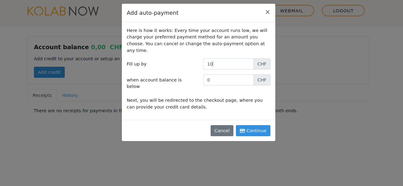 Kolab Now KB: The Kolab Now Payment System