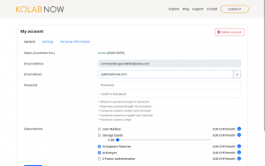 Kolab Now KB: Kolab Now: Onboarding