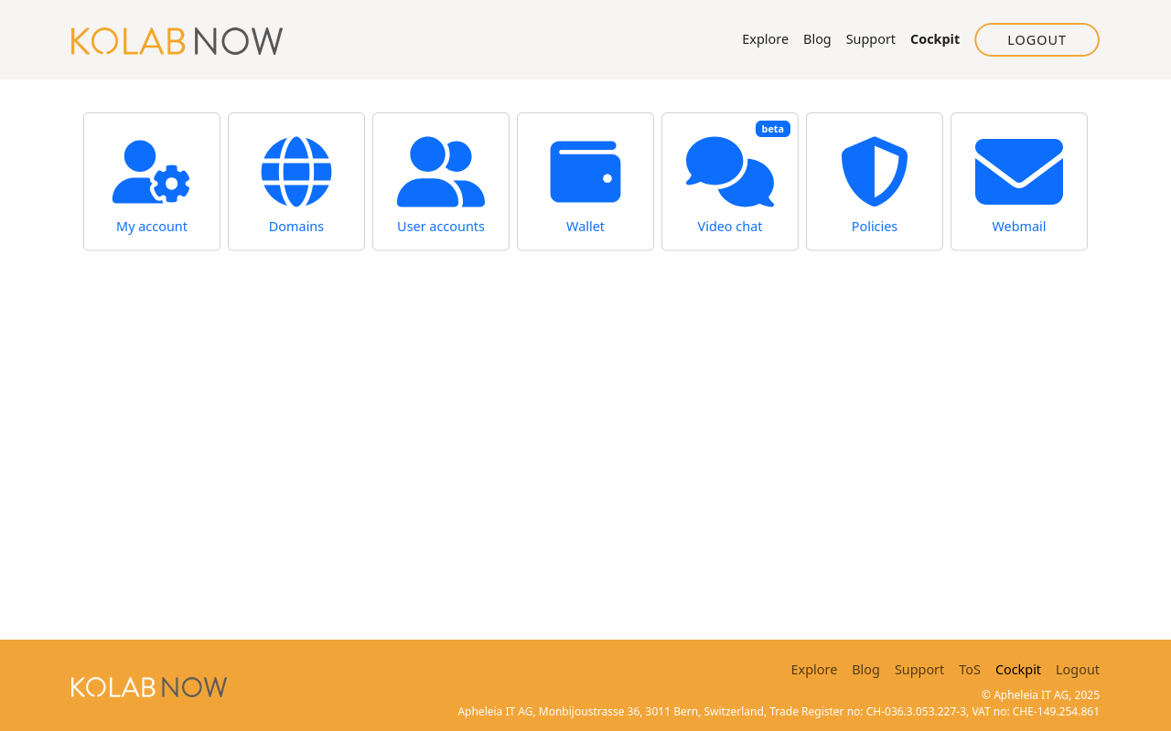 Kolab Now KB: Kolab Now: Onboarding